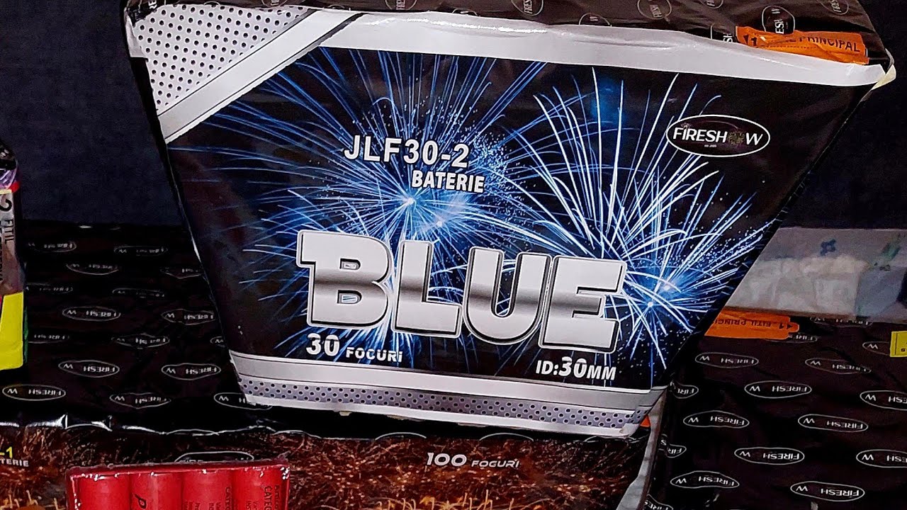 Baterie BLUE 30 foc 30mm Evantai - JLF30-2 Fireshow - YouTube