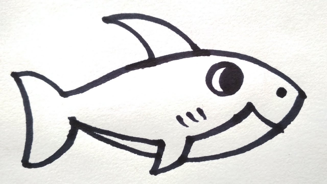 Easy Shark Drawing