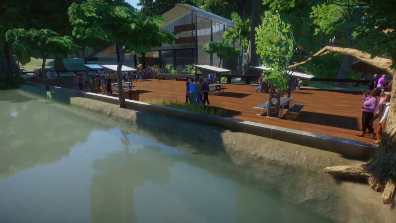 Planet Zoo, Tropicano 11- Nature, restaurant and finishing Okapi ...