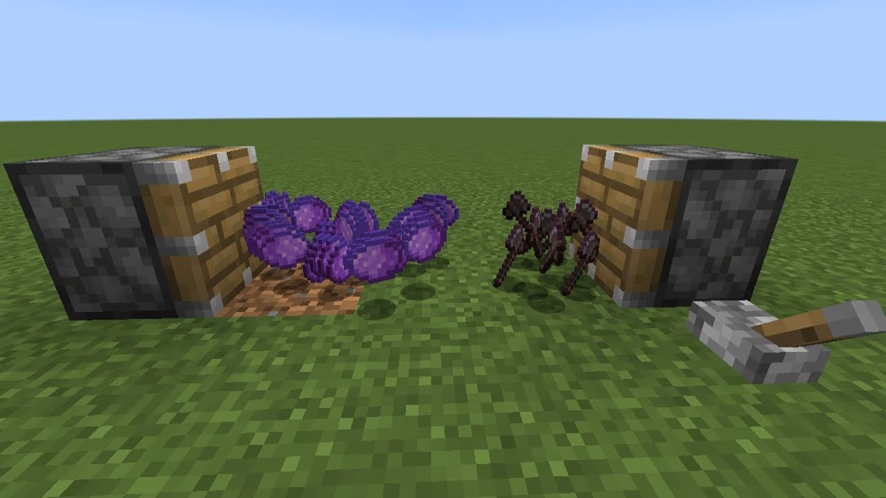 Netherite Axe + purple Dye = ??? - YouTube