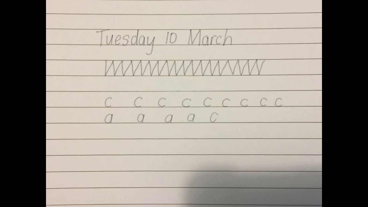 Handwriting Basic Shapes - YouTube