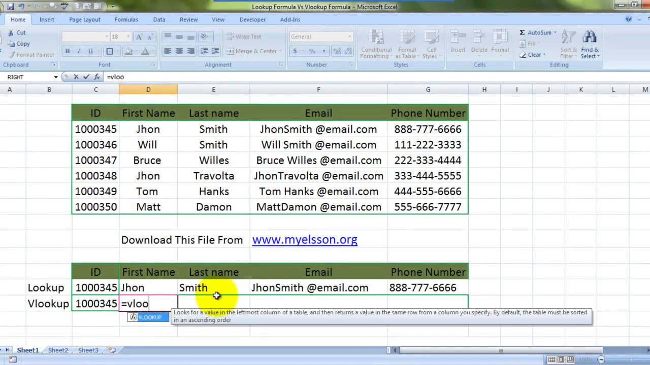 Learn MS Excel Lookup Formula Vs Vlookup Formula Hindi YouTube Learn MS Excel Lookup Formula Vs Vlookup Formula Hindi YouTube