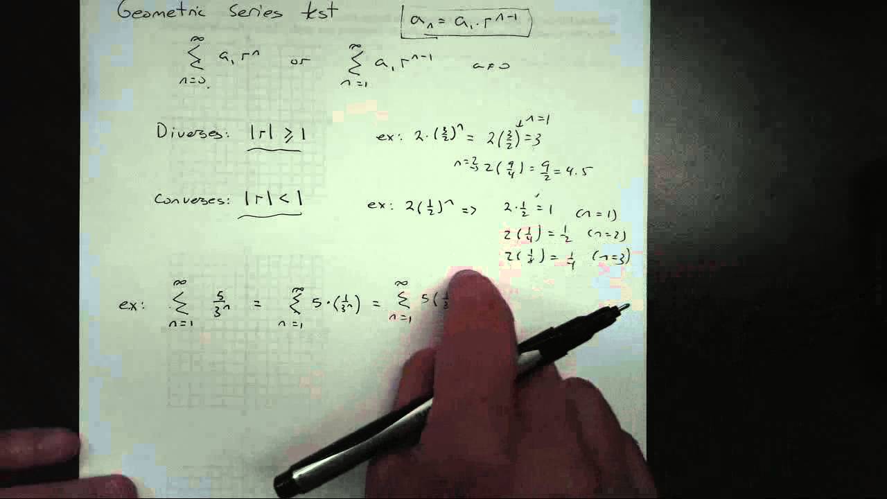 Geometric Series Test - YouTube