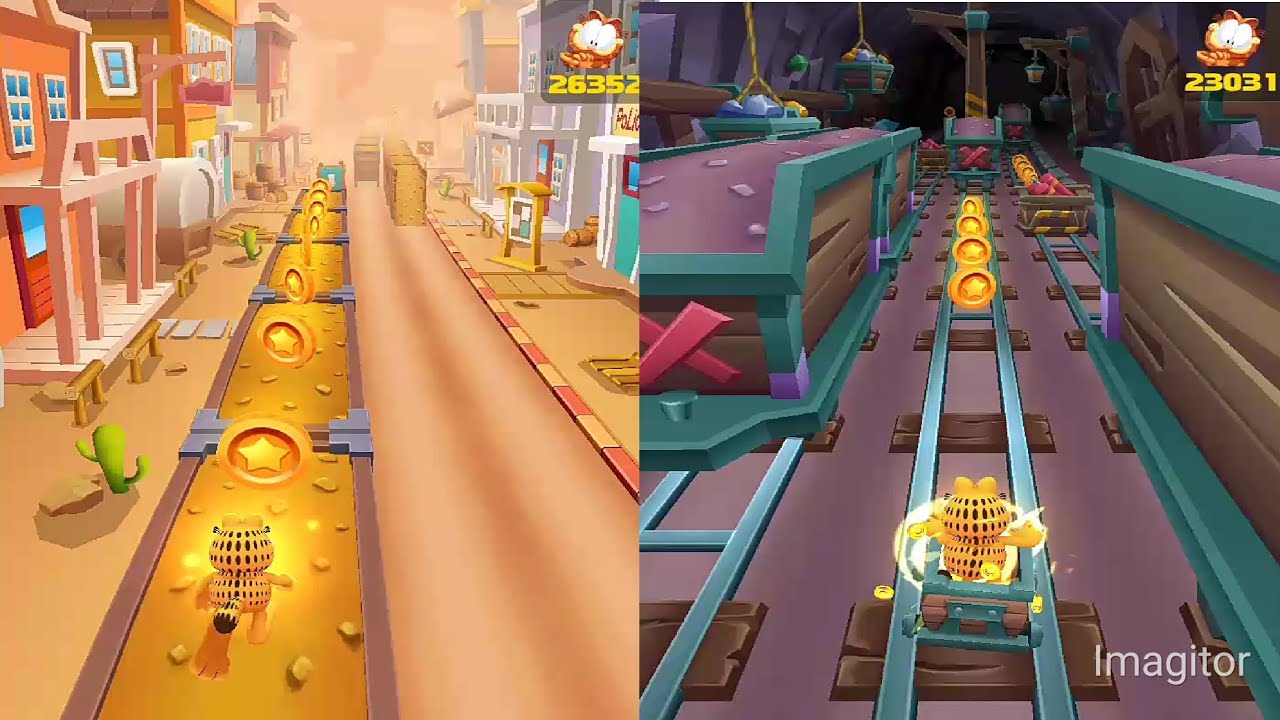 Garfield rush racing live game play | Garfield cartoon race game for ...