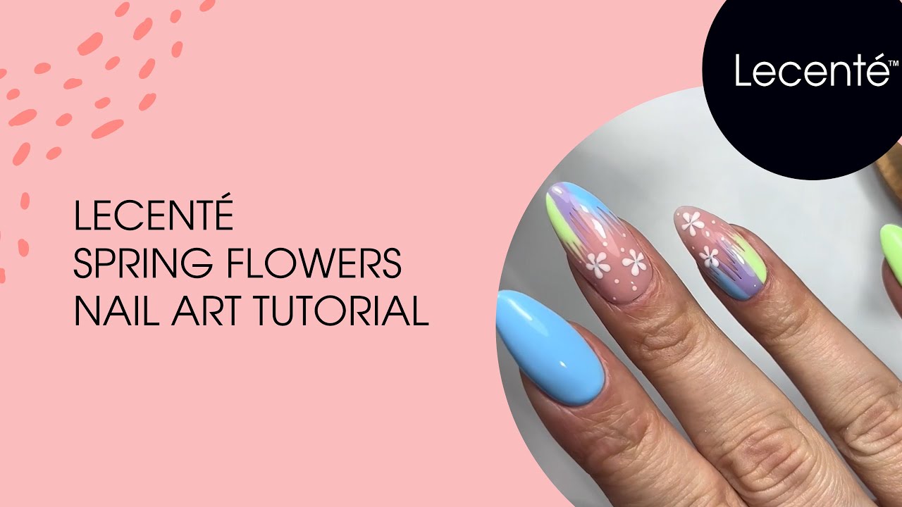 Spring Flowers Nail Art Design Tutorial With Gel Polish | Lecenté - YouTube