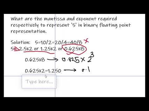 5 Represented In Binary Floating Point: Mantissa And Exponent - YouTube