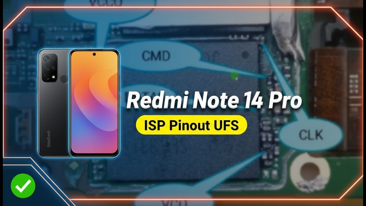 Redmi Note 14 Pro ISP Pinout UFS | Redmi Note 14 Pro UFS ISP Connection ...