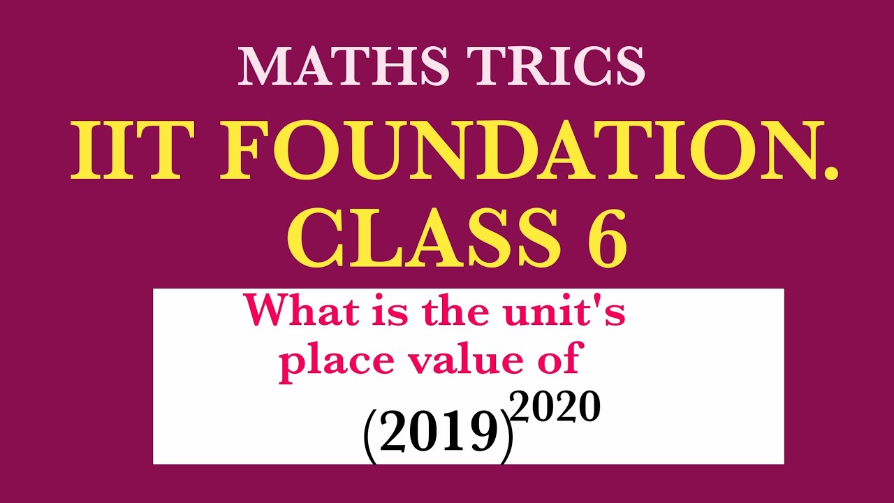 iit classes maths foundation class 6 - YouTube