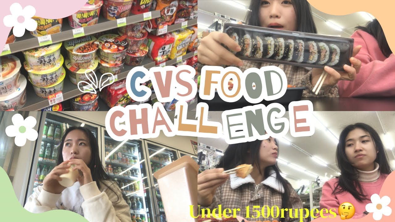 🇰🇷Korea Vlog #8 ||CVS FOOD ONLY FOR 24HR+challenging Vlog under Rs.1500 ...