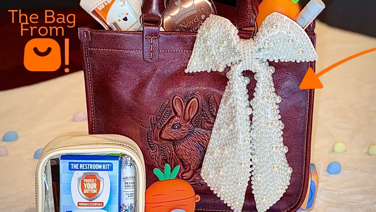 The Leather tote from Temu! This is how I packed it!!🐰👜 - YouTube