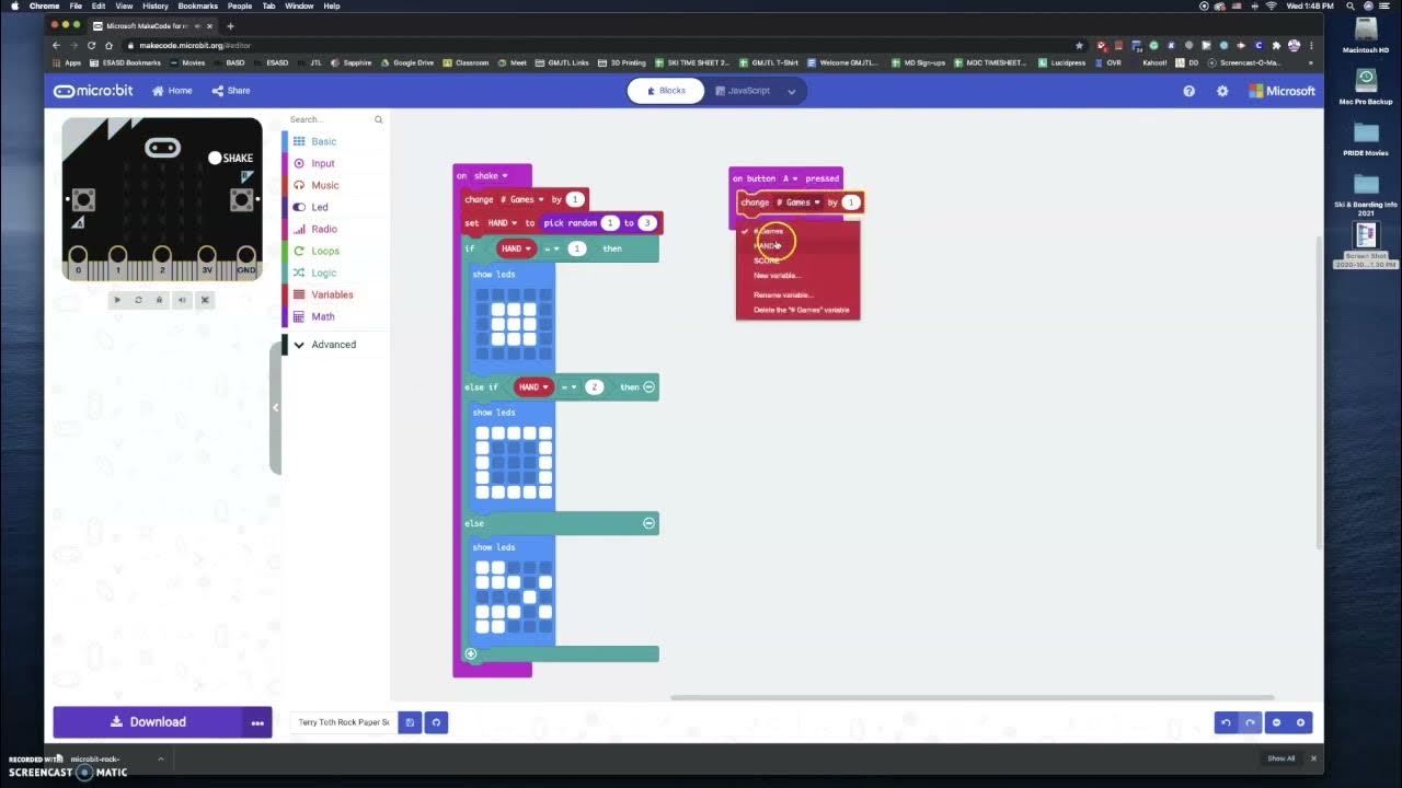 Microbit: Rock Paper Scissors Coding - YouTube