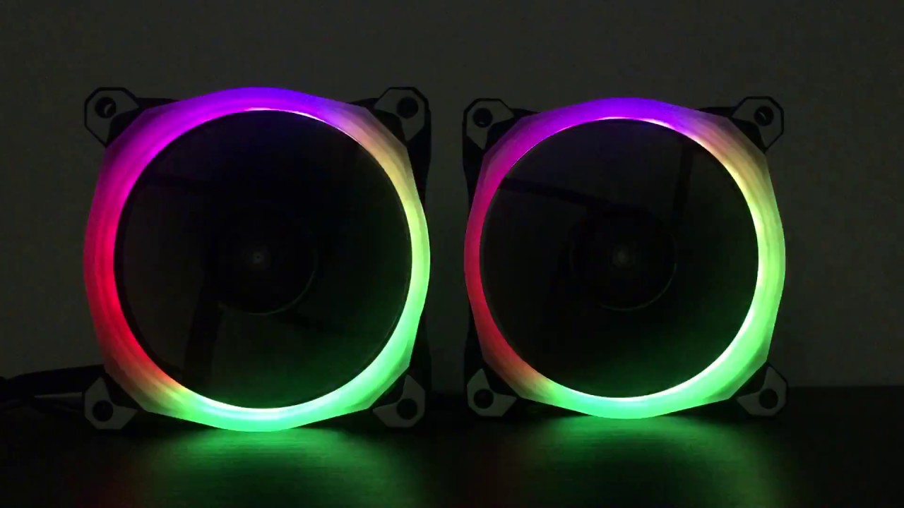 Raidmax NV-R120FB Addressable RGB Fan Demo - YouTube