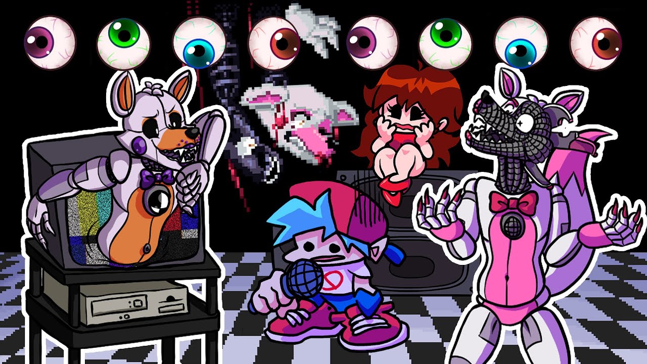 Foxy Family & Eyeball Notes | Friday Night Funkin's Mods - YouTube