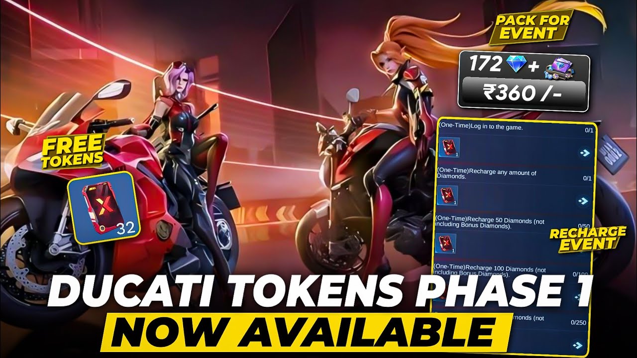 Ducati Recharge Event Available/ Free Skin Guaranteed / Ducati Tokens ...