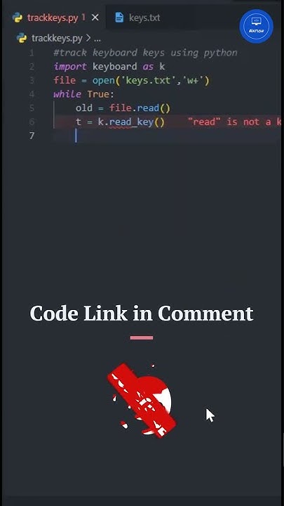track pressed key like hackers using python #shorts #short - YouTube