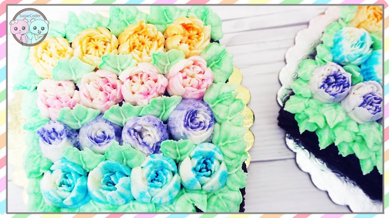 HOW TO USE RUSSIAN PIPING TIPS, MOTHER'S DAY CAKE CUPCAKES - YouTube