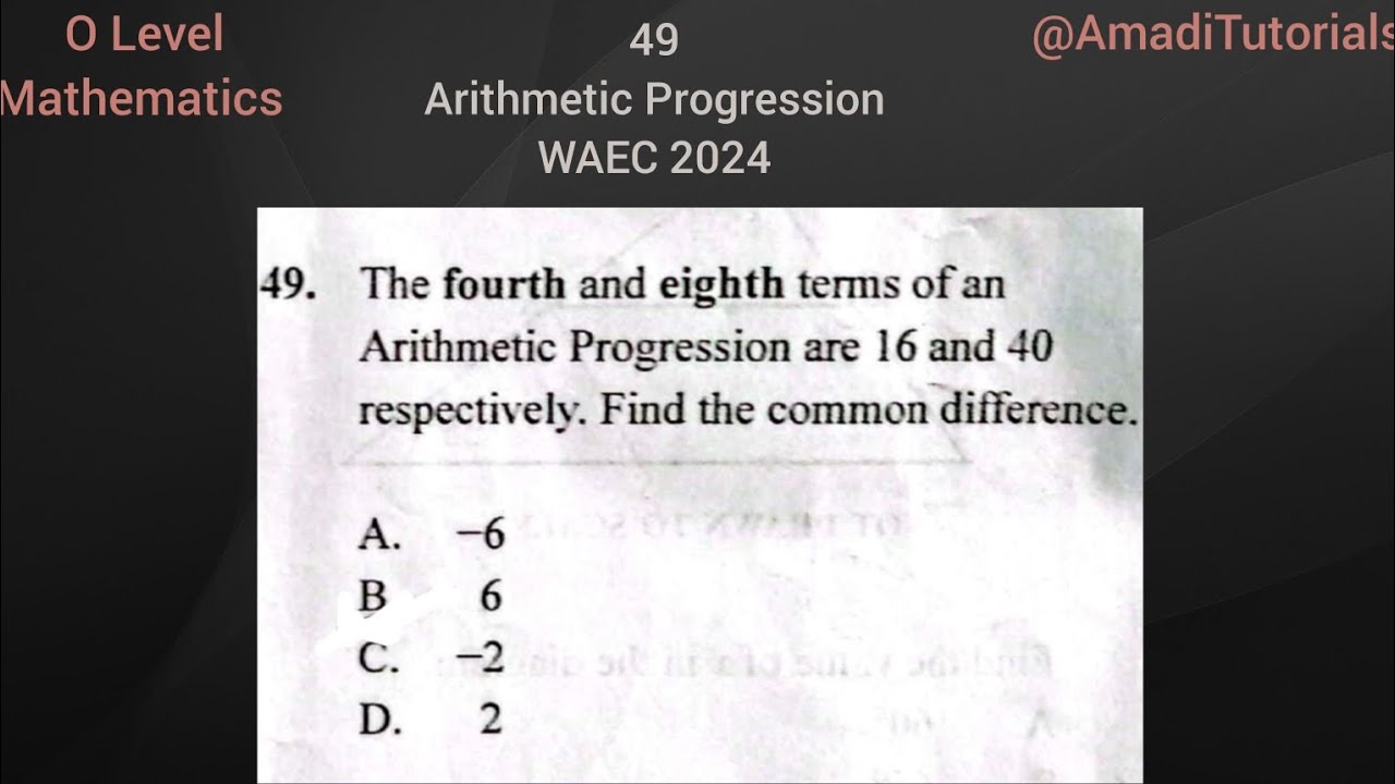 MTH_Arithmetic Progression _ Evaluating the common difference involving ...