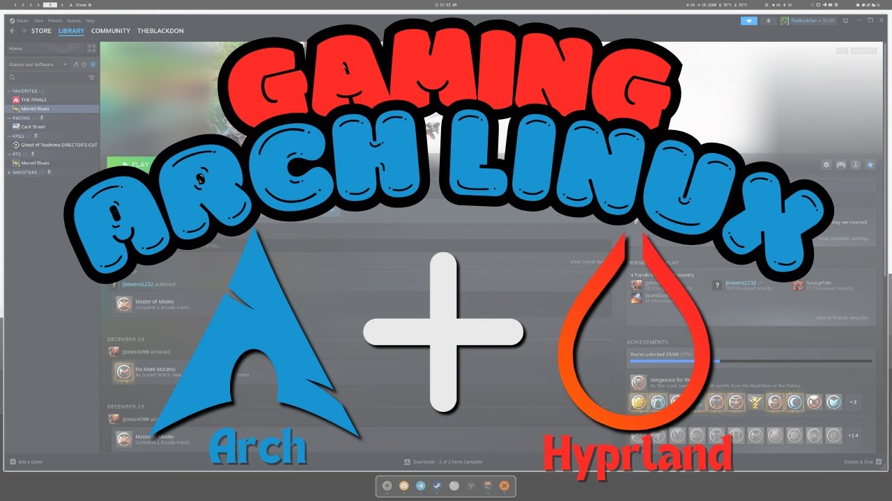 Gaming On Arch Linux (Hyprland) in 2025 - My Experience - YouTube