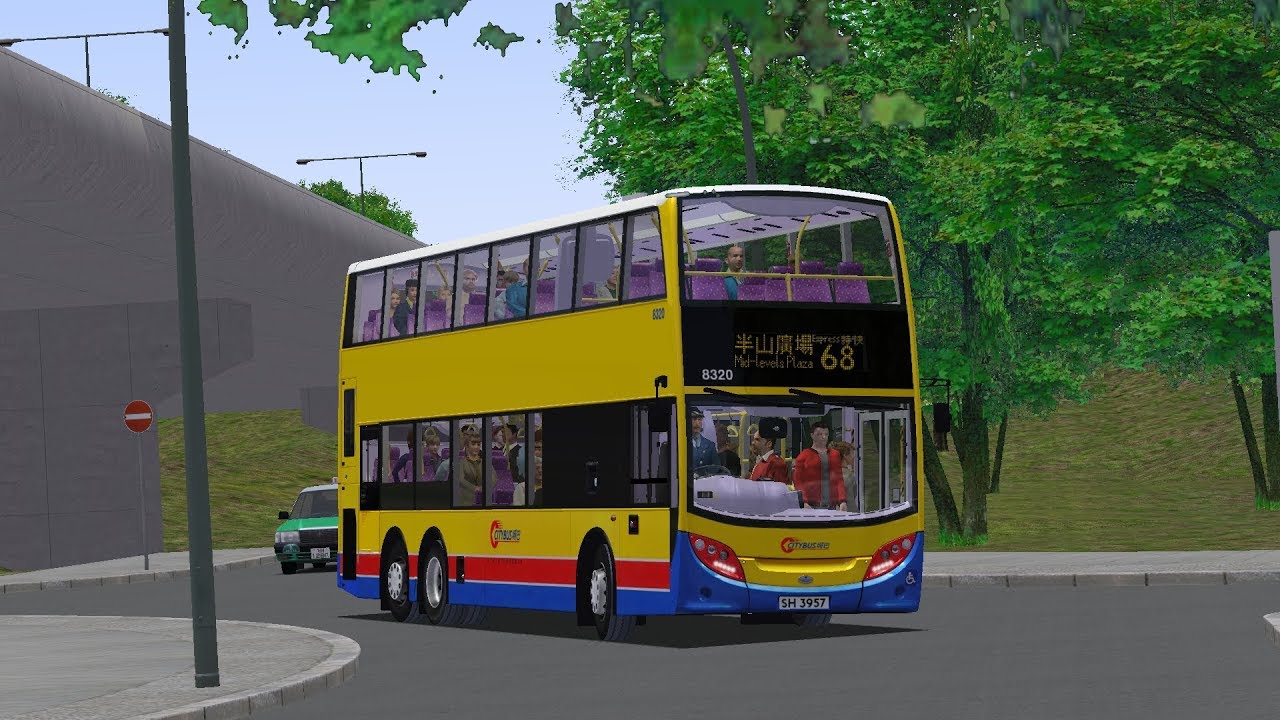[OMSI Ep.40] 城巴 #8320 (SH3957) @68 君渡海灣→半山廣場 - YouTube