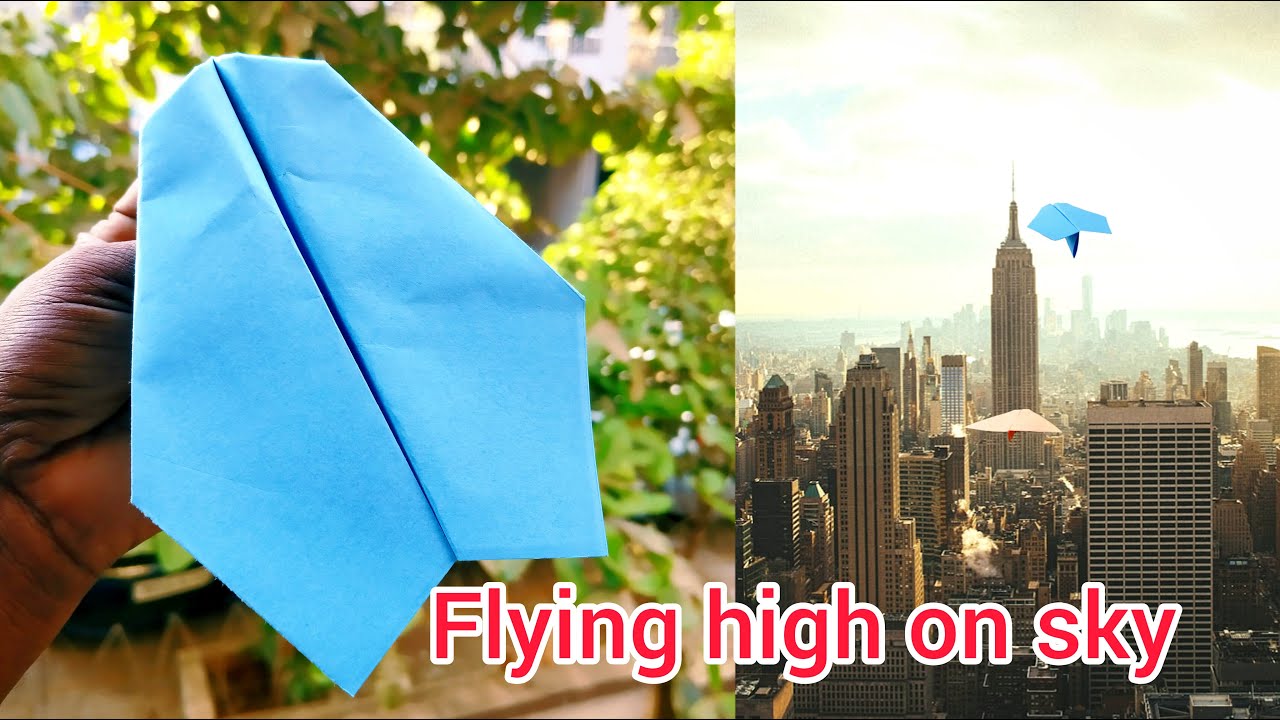 how to make a paper airplane that fly high on sky #paperrocket # ...