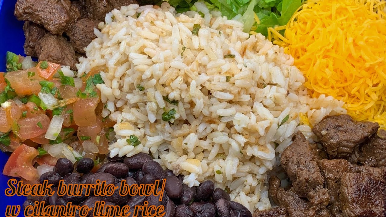 Delicious Steak burrito bowl w/ cilantro lime rice #burrito # ...