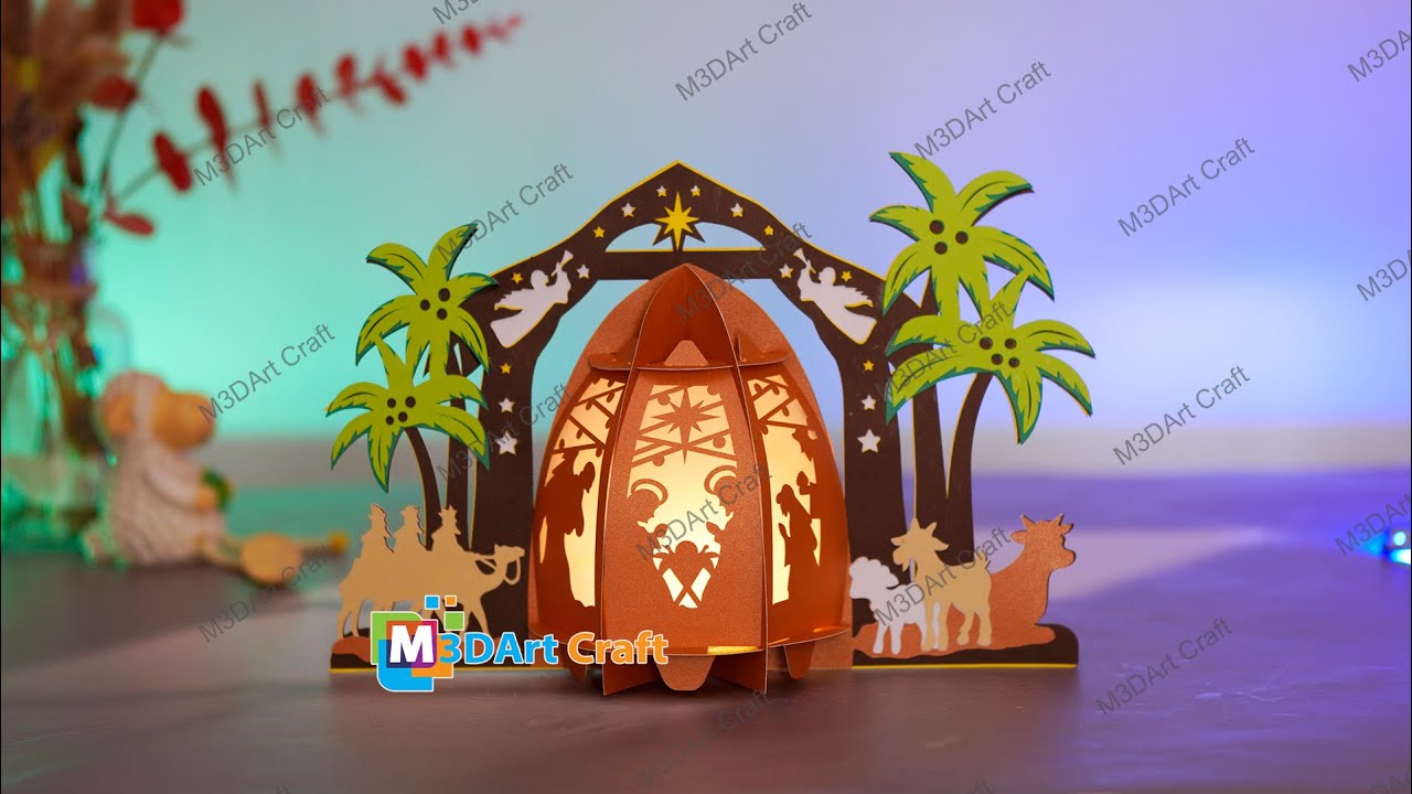 How To Make Nativity Scene Lantern - Diy Christmas Mrs Santa Lantern ...