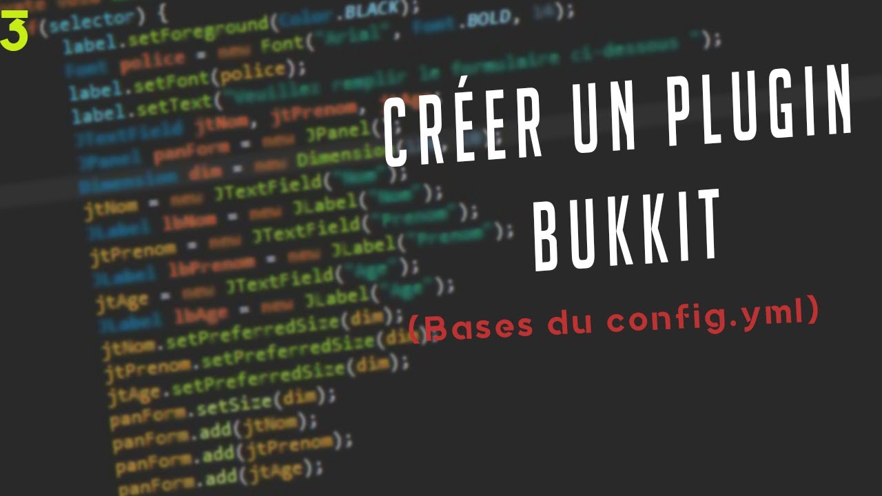 [TUTO] CRÉER UN PLUGIN MINECRAFT EP 3 Le config.yml - YouTube