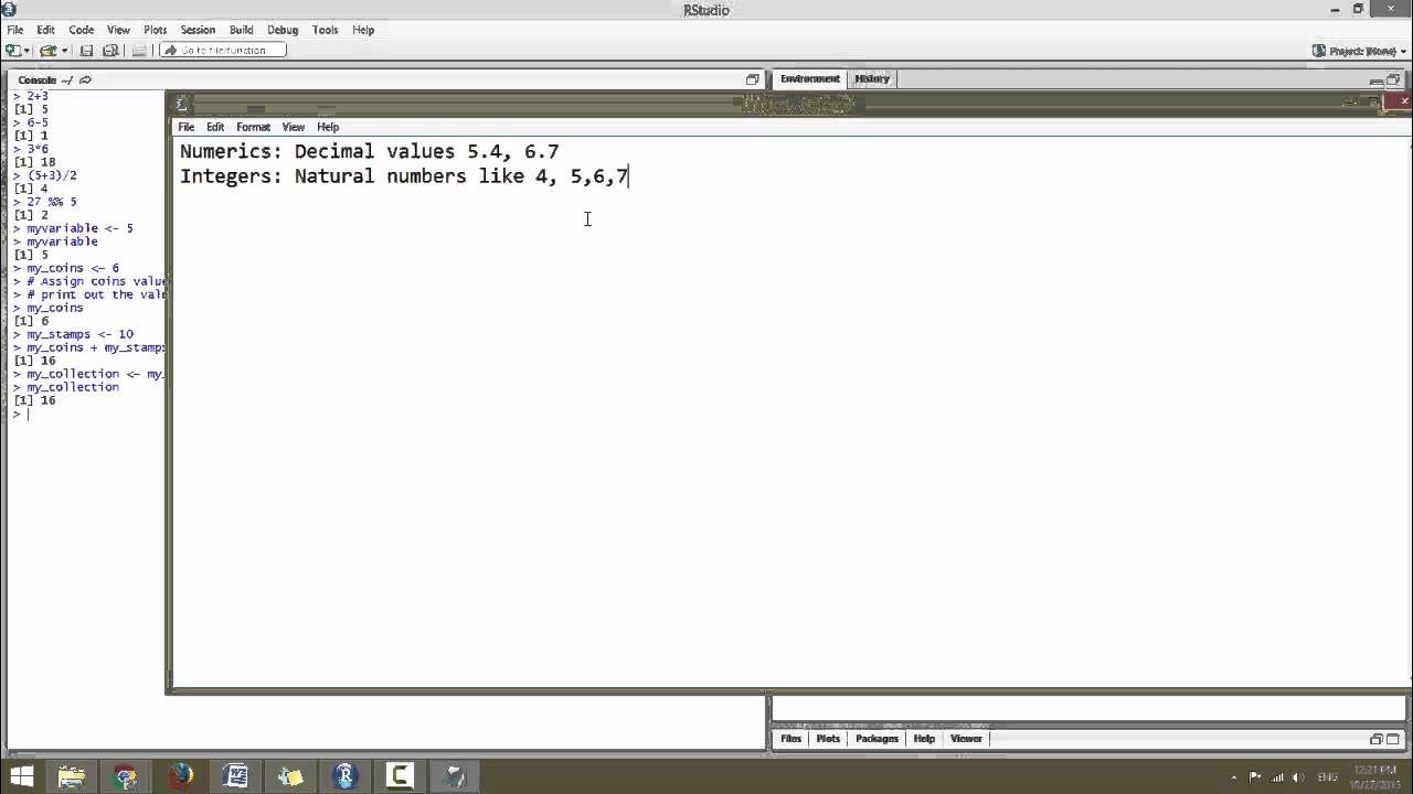 R Programming Tutorial 2 - Arithmetic Operations - YouTube