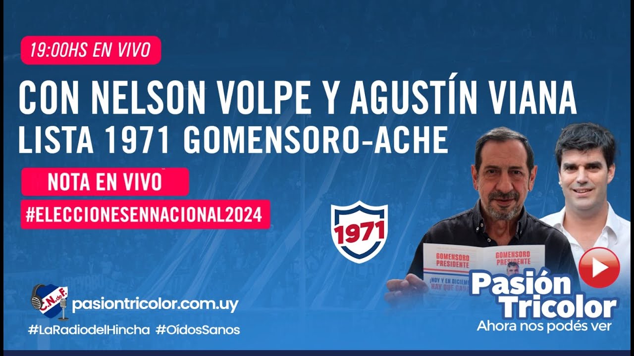 Nota en vivo: Con Nelson Volpe y Agustín Viana lista 1971 Gomensoro - Ache - YouTube