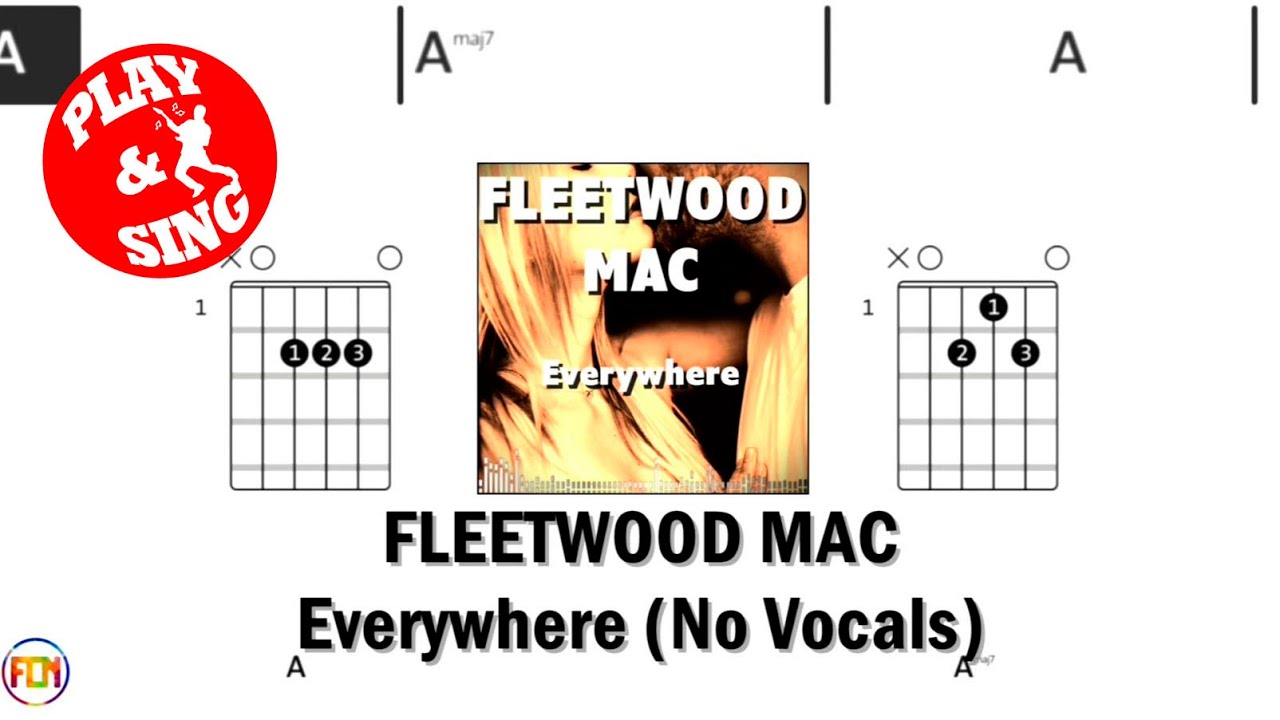 FLEETWOOD MAC Everywhere NO VOCALS FCN GUITAR CHORDS & LYRICS - YouTube