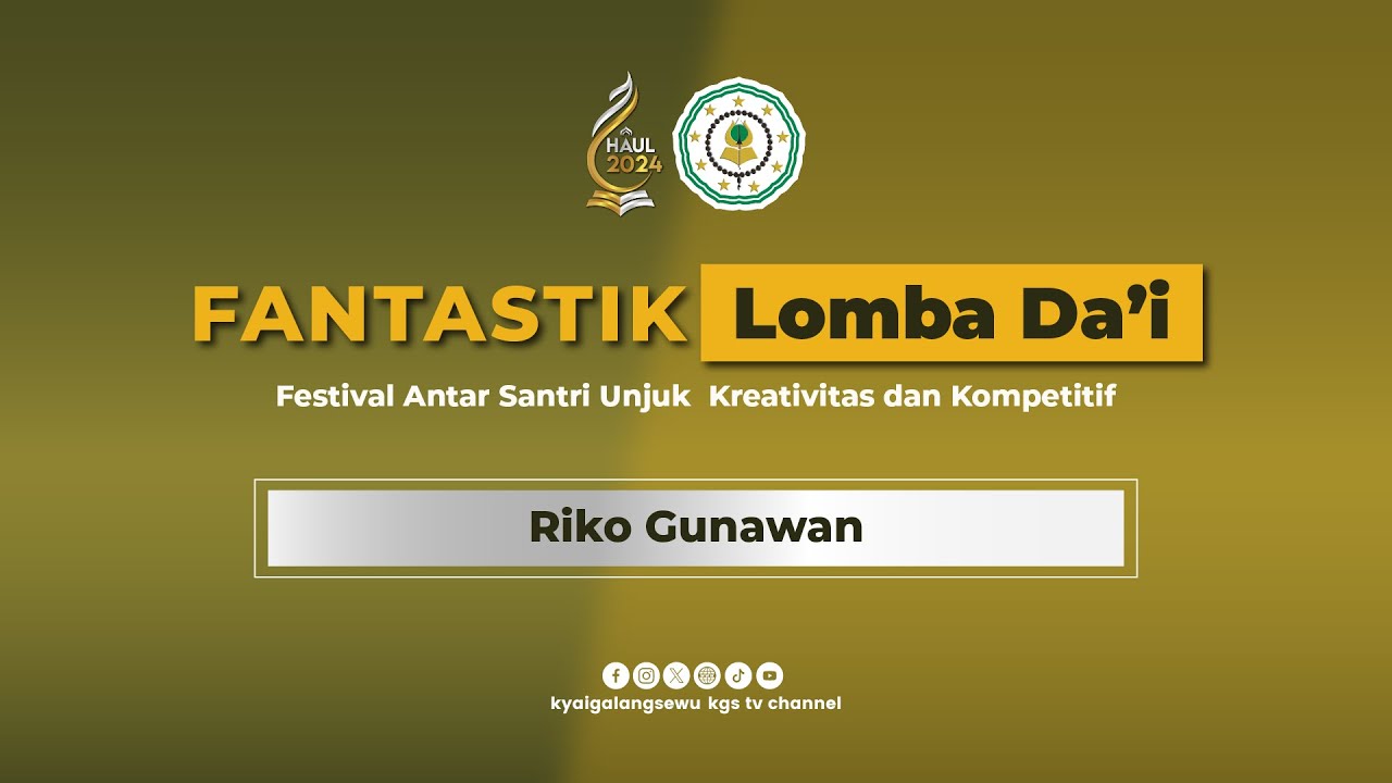 Lomba Da'i || Riko Gunawan - YouTube