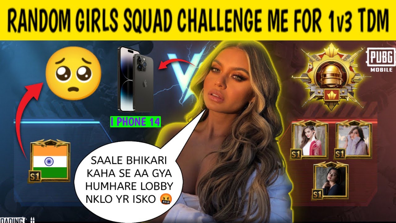😂RANDOM 2 CONQUEROR CUTE GIRL CHALLENGE ME FOR 1v3 TDM | SAMSUNG A3,A5 ...