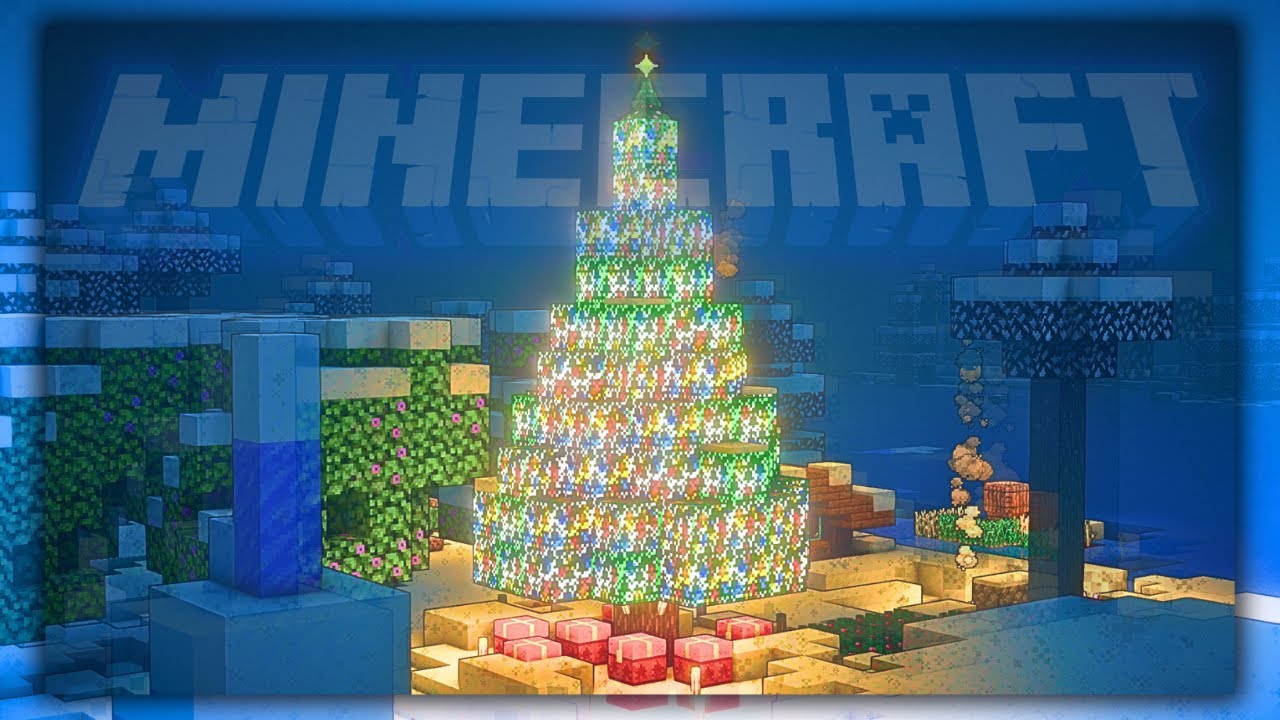 Building a Christmas Tree with Presents in Minecraft - YouTube