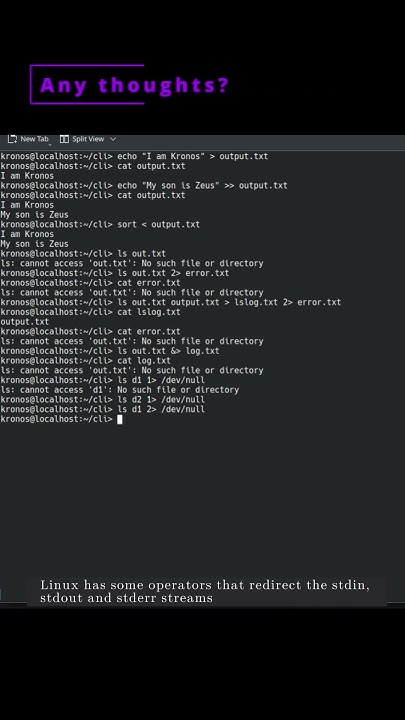 🐧 Linux CLI 11b 🐧Input/Output and redirection #linux #shell #cli #konsole #ubuntu #fedora # ...