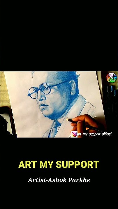 Dr.Babasaheb Ambedkar Drawing| BR Ambedkar drawing easy | how to draw ...