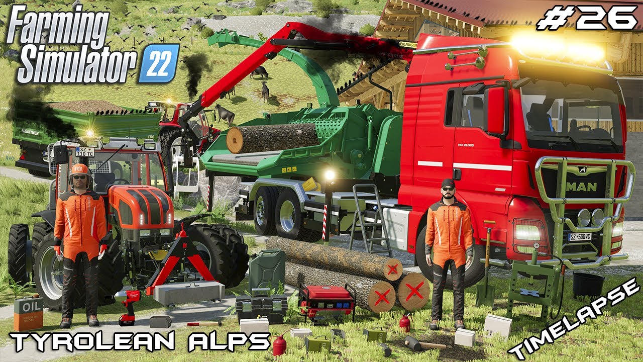 MAKING WOOD CHIPS FOR A HAY DRYER WITH JENZ | Tyrolean Alps | Farming ...