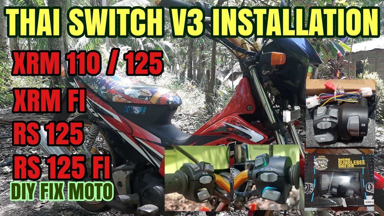 Thai switch v3 installation XRM 125 - YouTube