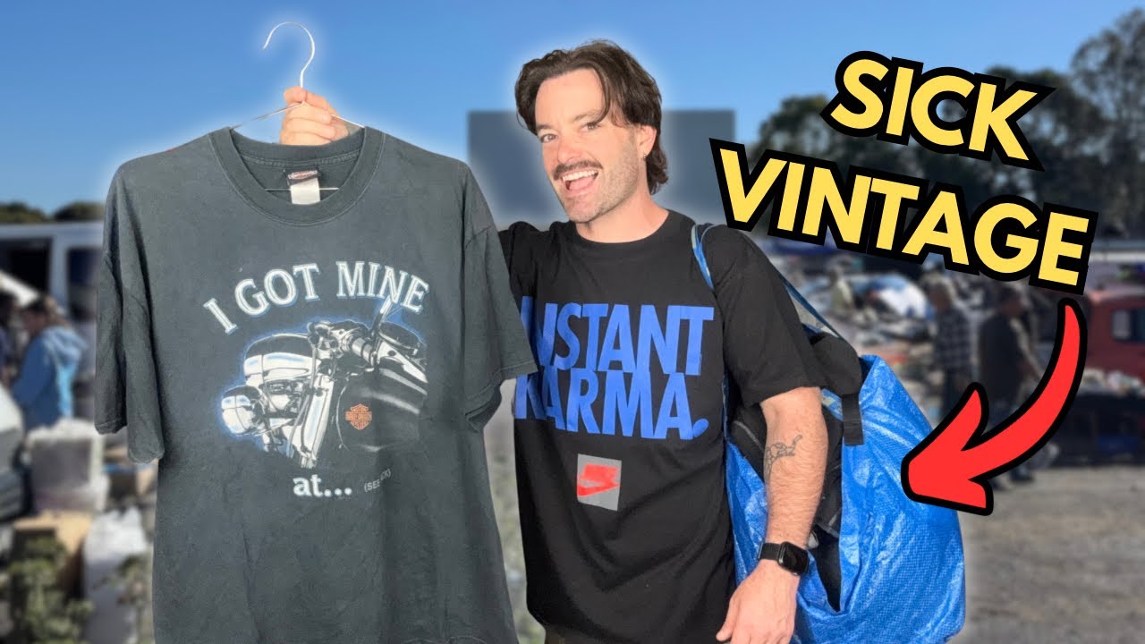 Digging for Vintage Clothing at the Flea Market - YouTube
