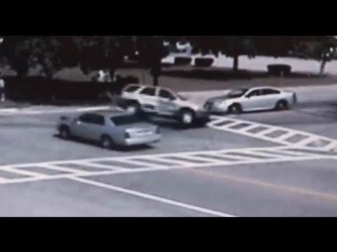 Three-Car Rollover Car crash caught on surveillance video - YouTube
