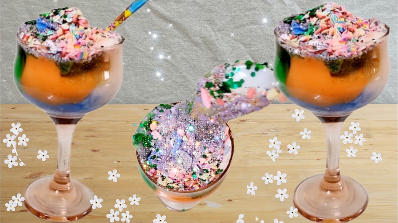 Slime: a fun way to relax and focus yourself"..Making slime ice cream ...