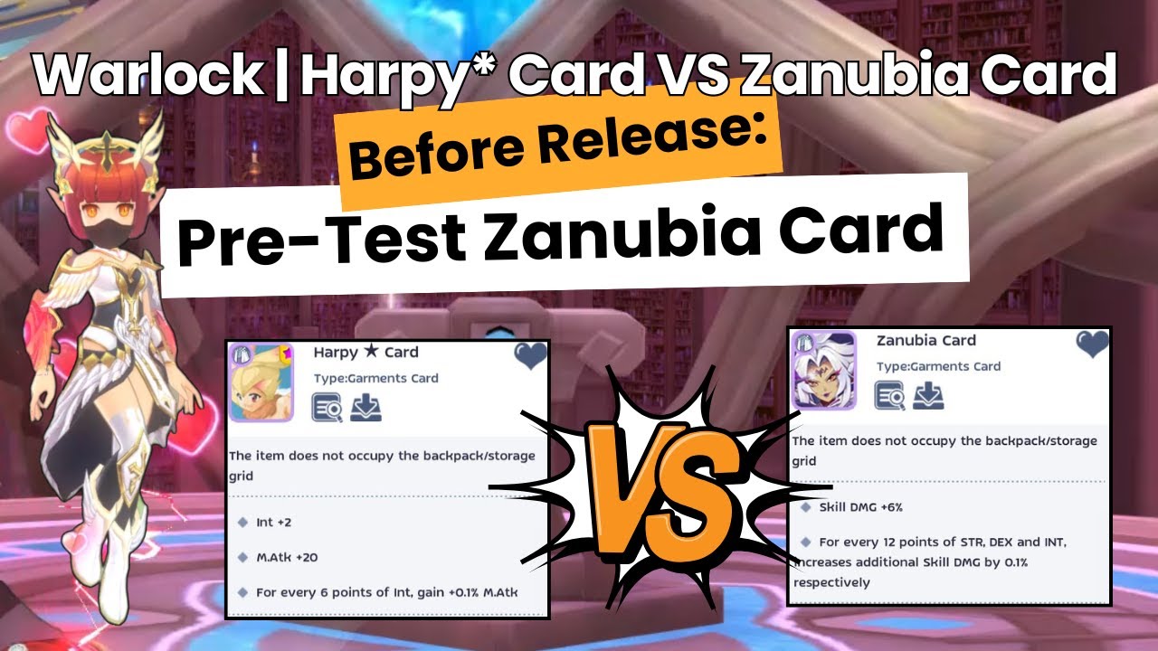 ROMC - Before Release: Zanubia Card Pre-Test for WARLOCK | Harpy* Card ...