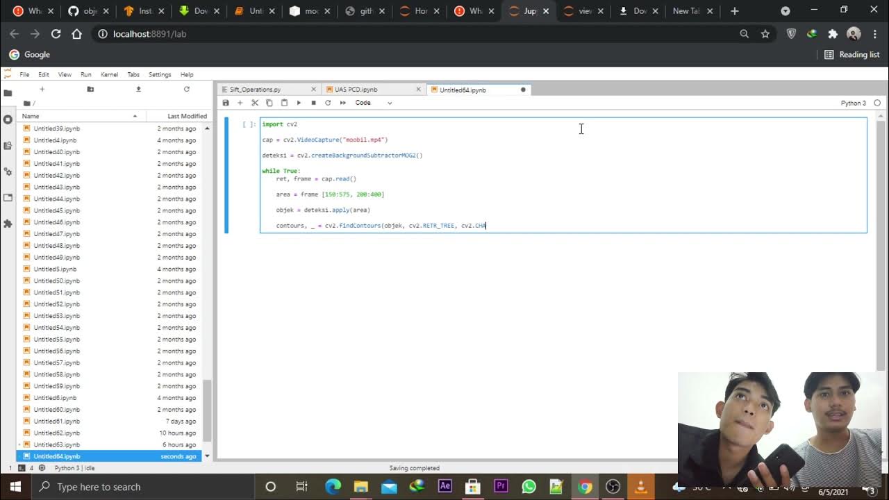 Deteksi Objek bergerak menggunakan openCV dengan python (UAS PCD) - YouTube