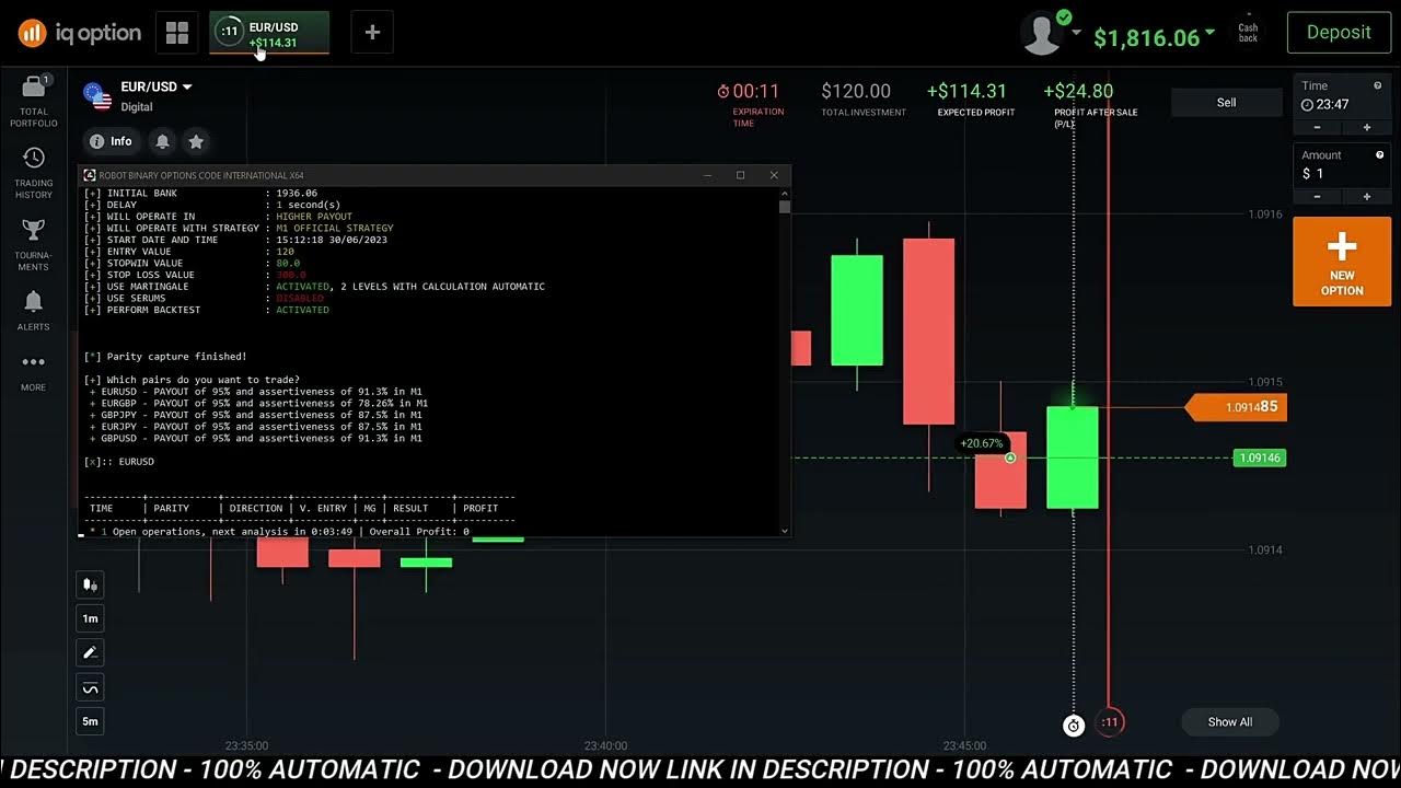 Live IQ Option Robot: Automatic Binary Options Trading Guide #binaryoptions - YouTube