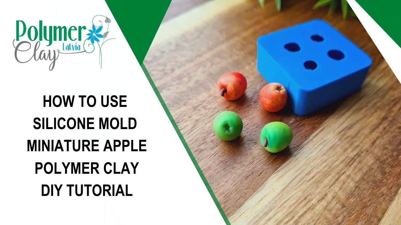 How to use silicone mold Miniature apples. Polymer clay DIY tutorial ...