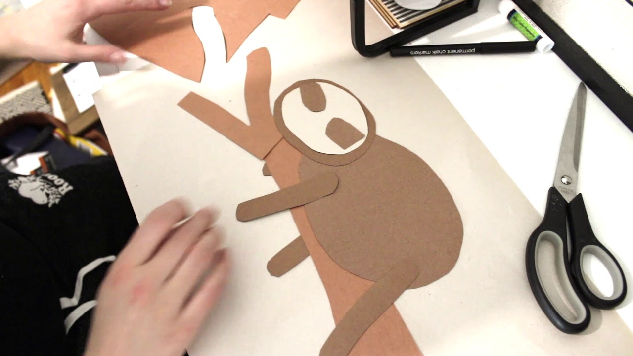 How to Make a Paper Sloth Craft - YouTube