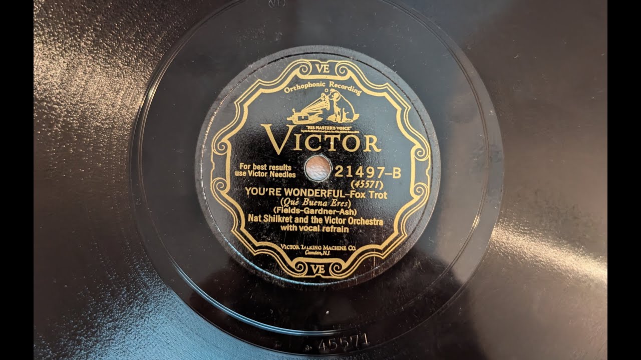 Nat Shilkret, You're Wonderful, NYC, June 8th, 1928 - YouTube