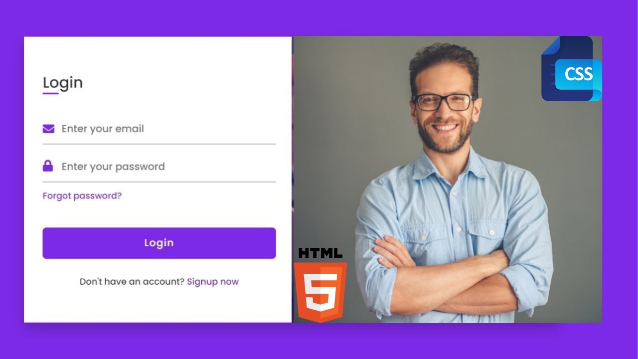 Responsive Registration Form in HTML & CSS - YouTube