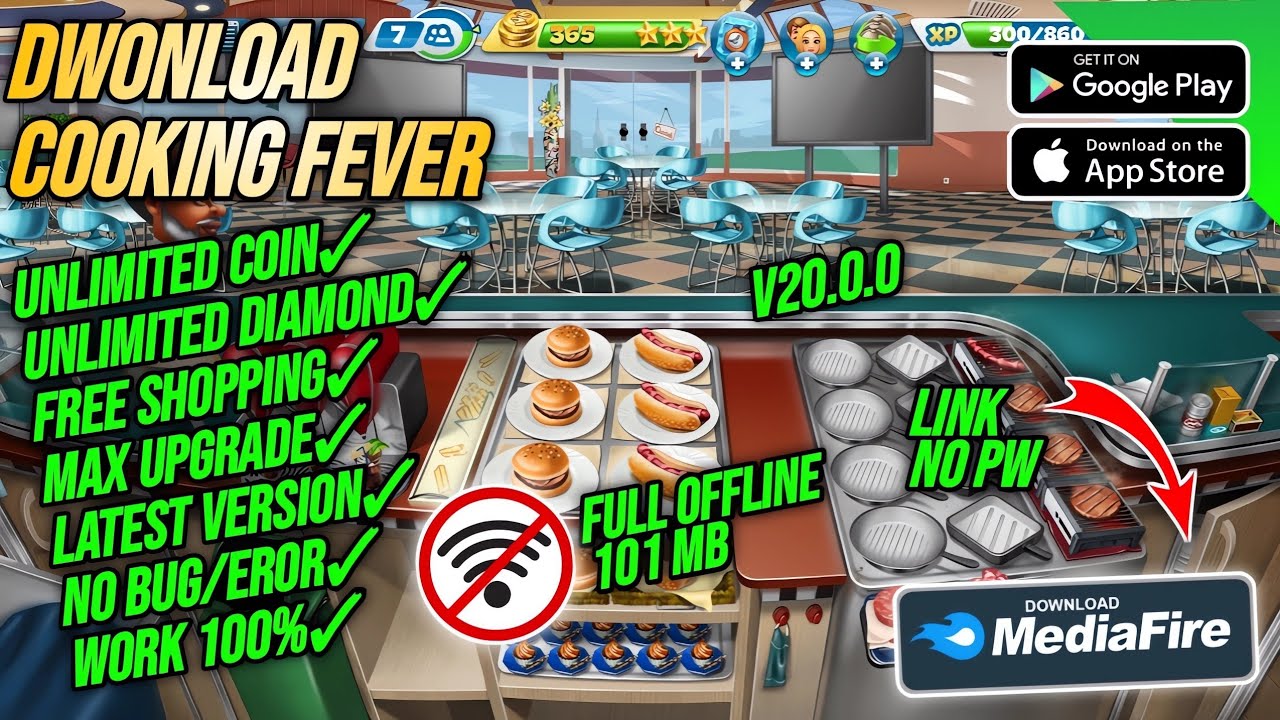 Dwonload Cooking Fever Mod Apk Terbaru 2024 v20.0.0 Unlimited Money And ...