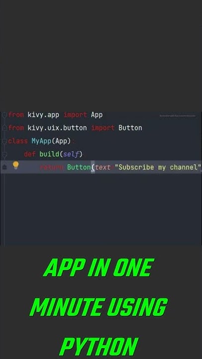 Coding a App in One Minute ASMR Progarmming Using PYTHON KIVY - YouTube