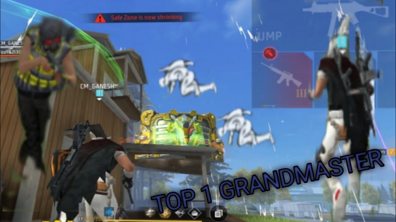 GRANDMASTER TOP 1 ONLY UPM GUN SKIN NO USE BOYYAH CHALLENGE FREE FIRE ...